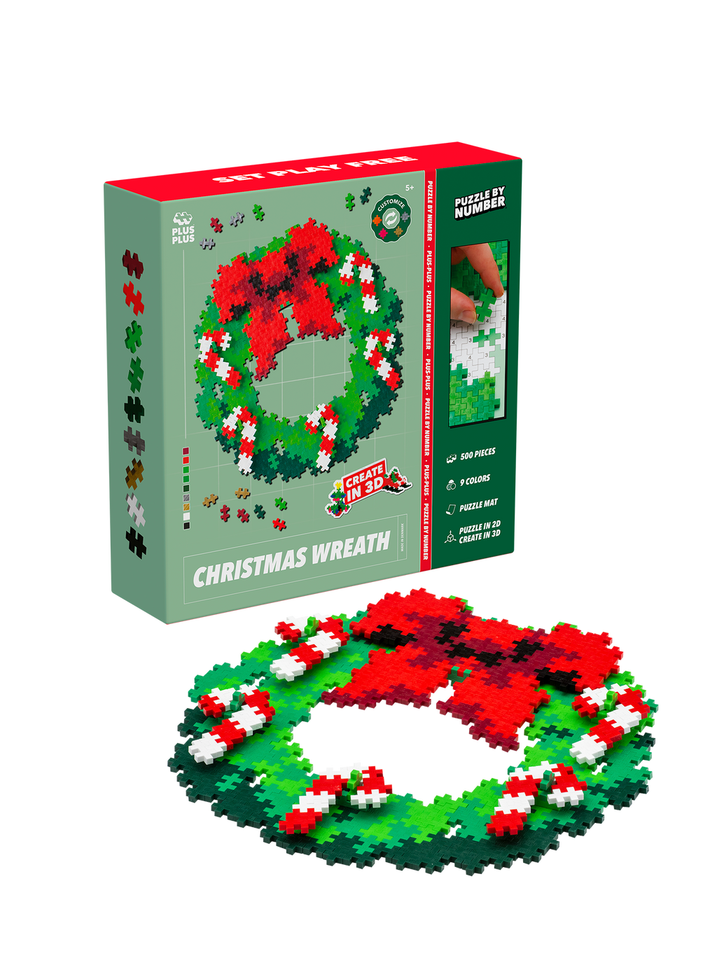 Puzzle by Number - Holiday Wreath